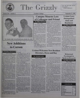 "The Grizzly, September 9, 1998" by Mike Edwards, Kristin Geist et al.