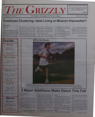 "The Grizzly, September 5, 2000" by Lauren Cyrsky, Dan Reimold et al.