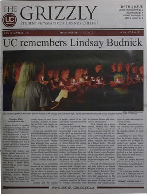 "The Grizzly, September 13, 2012" by Jessica Orbon, Sara Sherr et al.