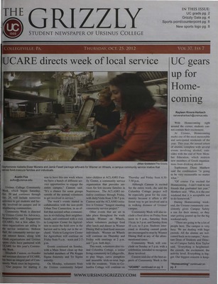 "The Grizzly, October 25, 2012" by Jessica Orbon, Sara Sherr et al.