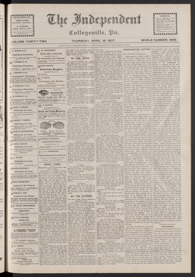"The Independent, V. 32, Thursday, April 18, 1907, [Whole Number: 1658 ...