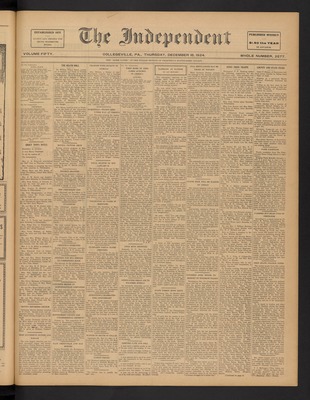 "The Independent, V. 50, Thursday, December 18, 1924, [Whole Number: 25 ...