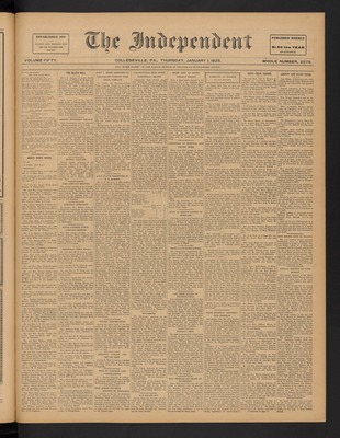 "The Independent, V. 50, Thursday, January 1, 1925, [Whole Number: 2579 ...