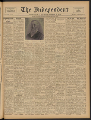 "The Independent, V. 60, Thursday, December 20, 1934, [Whole Number: 30 ...