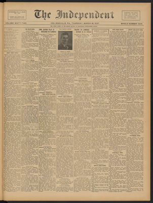 "The Independent, V. 62, Thursday, March 18, 1937, [Whole Number: 3214 ...