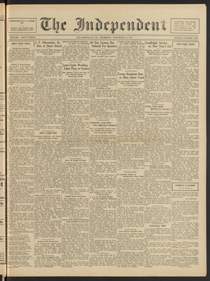 "The Independent, V. 63, Thursday, December 30, 1937, [Whole Number: 32 ...
