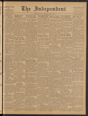 "The Independent, V. 64, Thursday, May 11, 1939, [Whole Number: 3326 ...