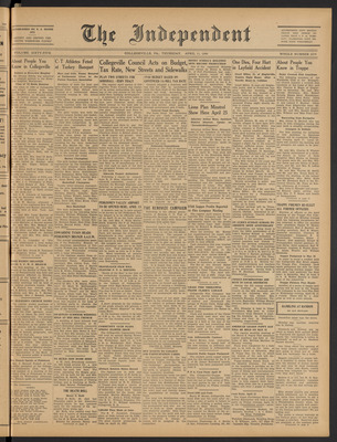"The Independent, V. 65, Thursday, April 11, 1940, [Whole Number: 3374 ...