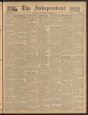 "The Independent, V. 70, Thursday, December 28, 1944, [Number: 31]" by ...