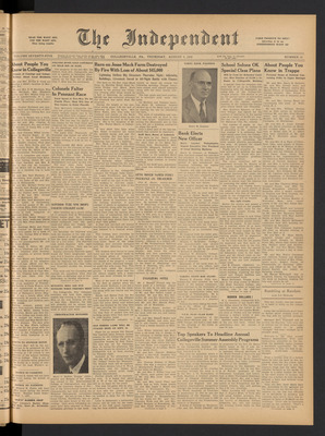 "The Independent, V. 75, Thursday, August 4, 1949, [Number: 10]" by The ...