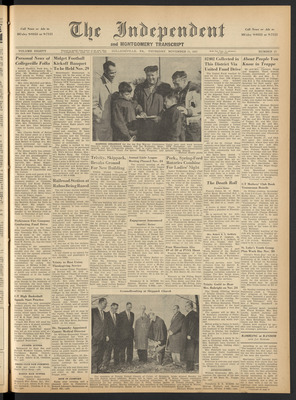 "The Independent and Montgomery Transcript, V. 80, Thursday, November 2 ...