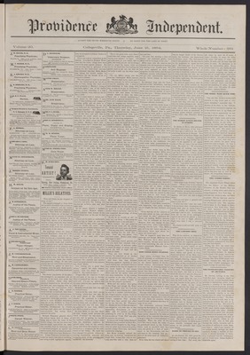 "Providence Independent, V. 20, Thursday, June 21, 1894, [Whole Number ...
