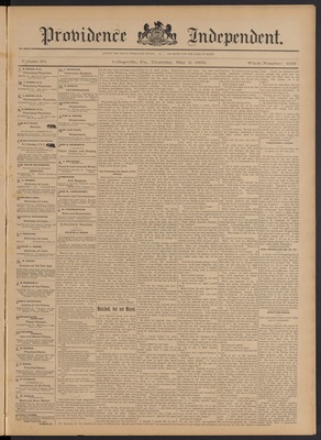 "Providence Independent, V. 20, Thursday, May 2, 1895, [Whole Number: 1 ...