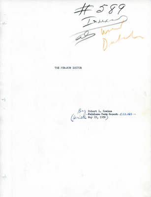 "Folklore Term Paper: The Pow-Wow Doctor" by Robert L. Graham