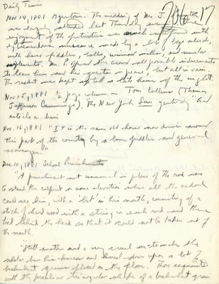 "Notes From the Daily Times, 1881" by Alfred L. Shoemaker