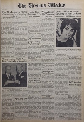 "The Ursinus Weekly, November 23, 1964" by Craig S. Hill, Sue Yost et al.