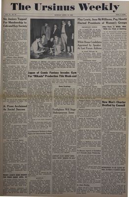 "The Ursinus Weekly, April 19, 1948" by Robert Juppe, Steve Arvanitis ...