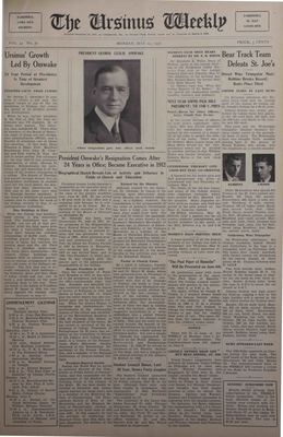"The Ursinus Weekly, May 25, 1936" by Abe E. Lipkin and George Leslie ...