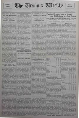 "The Ursinus Weekly, January 14, 1929" by C. Richard Snyder, Malcolm E ...