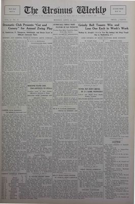 "The Ursinus Weekly, April 29, 1929" by Calvin D. Yost, Stanley Omwake ...