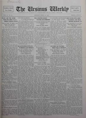 "The Ursinus Weekly, April 16, 1928" by C. Richard Snyder and George ...