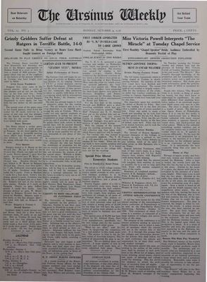 "The Ursinus Weekly, October 4, 1926" by Samuel A. Reimert and George ...