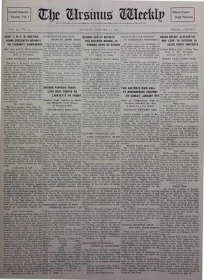 "The Ursinus Weekly, January 17, 1927" by Samuel A. Reimert, George ...