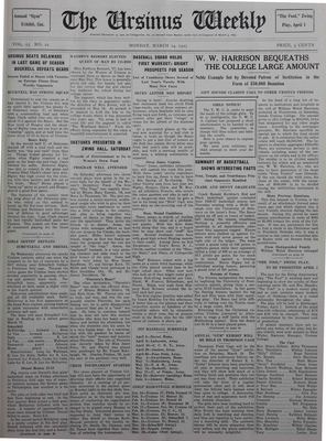 "The Ursinus Weekly, March 14, 1927" by Samuel A. Reimert and George ...