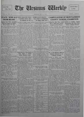 "The Ursinus Weekly, May 3, 1926" by Samuel A. Reimert and George ...