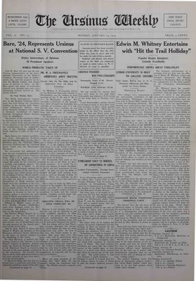"The Ursinus Weekly, January 14, 1924" by Richard F. Deitz, William ...