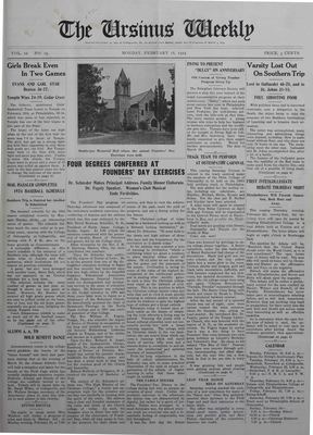 "The Ursinus Weekly, February 18, 1924" by Richard F. Deitz and George ...