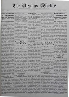 "The Ursinus Weekly, March 17, 1924" by William Daniel Reimert and ...
