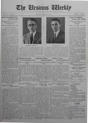 "The Ursinus Weekly, March 24, 1924" by William Daniel Reimert and ...