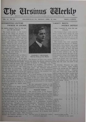 "The Ursinus Weekly, April 12, 1915" by LeRoy Fritsch Derr, George ...