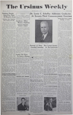 "The Ursinus Weekly, May 17, 1943" by Marion Bright and Robert Quay