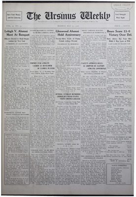 "The Ursinus Weekly, May 31, 1926" by Samuel A. Reimert, George Leslie ...